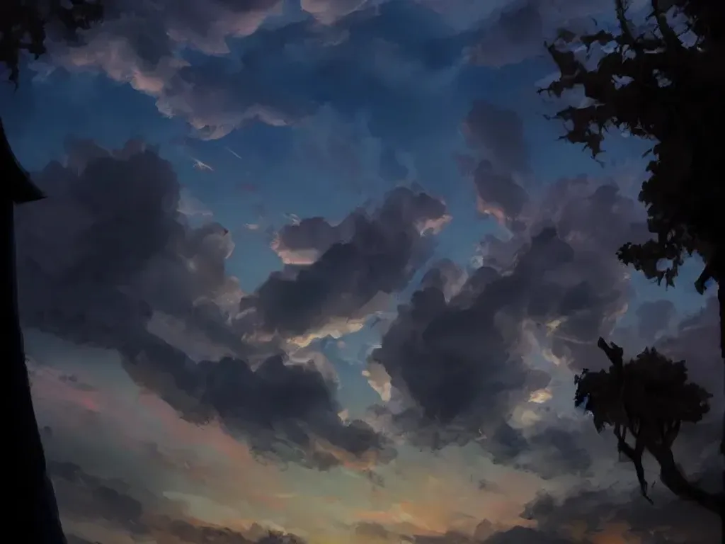 Dusk sky with clouds, fantasy art trending on ArtSta... | OpenArt