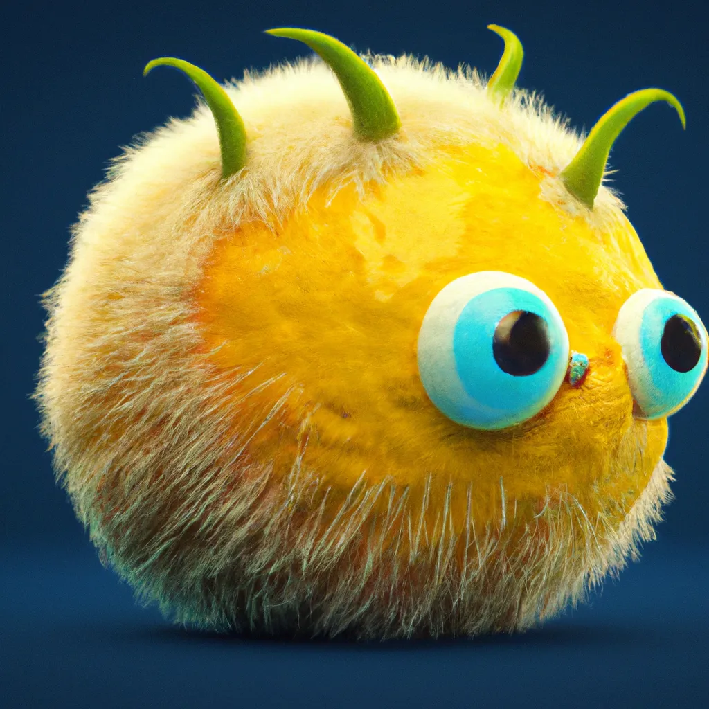 cutest extra fluffy 3d Lemon creature on earth with... | OpenArt