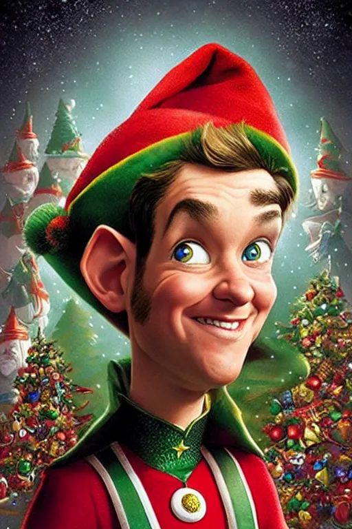 Christmas elf caricature by Tiago Hoisel and Moebius... | OpenArt