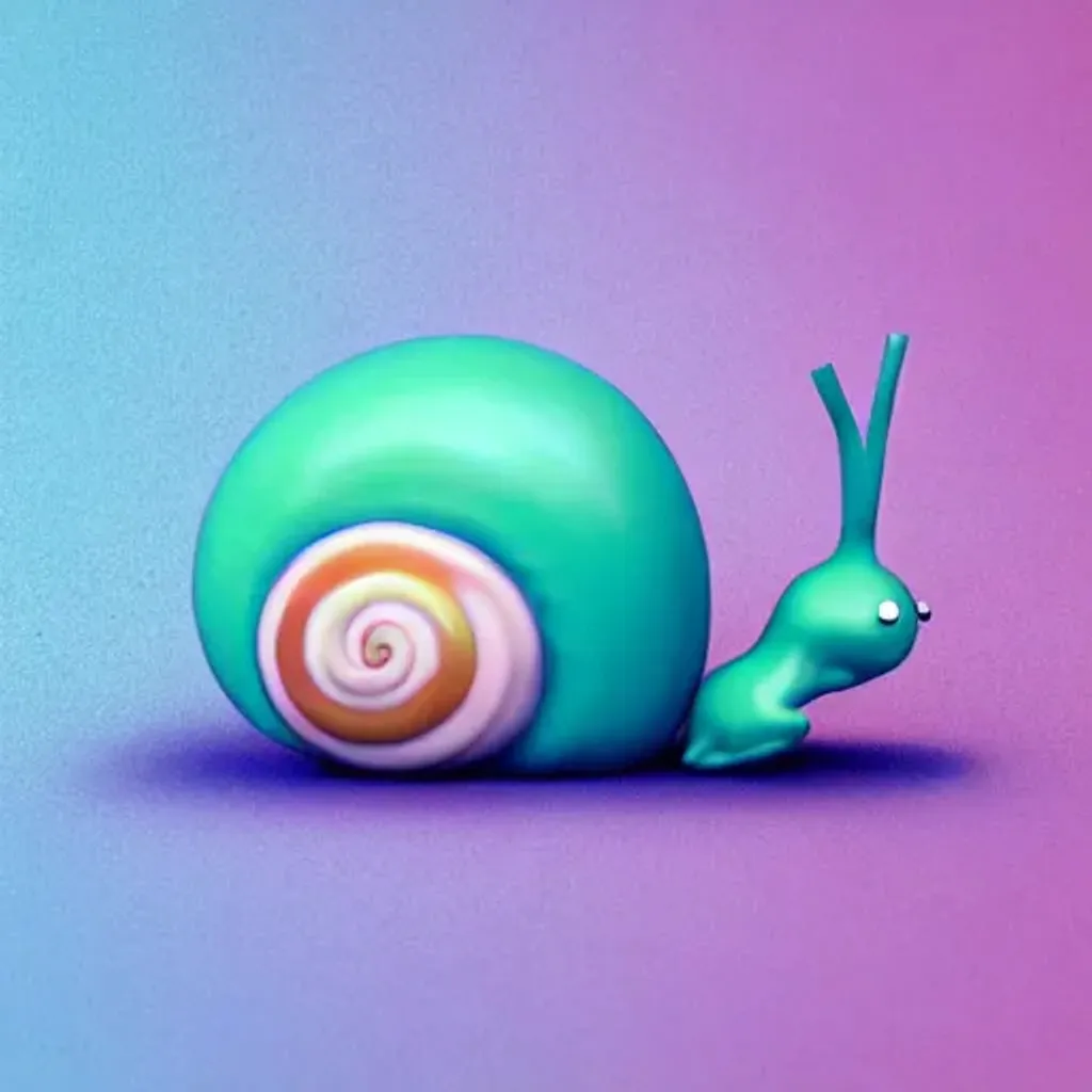 tiny cute snail toy, standing character, soft smooth... | OpenArt