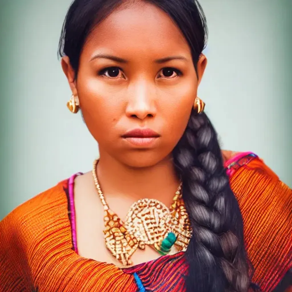 photo realistic portrait of {ethnic woman}, centered...