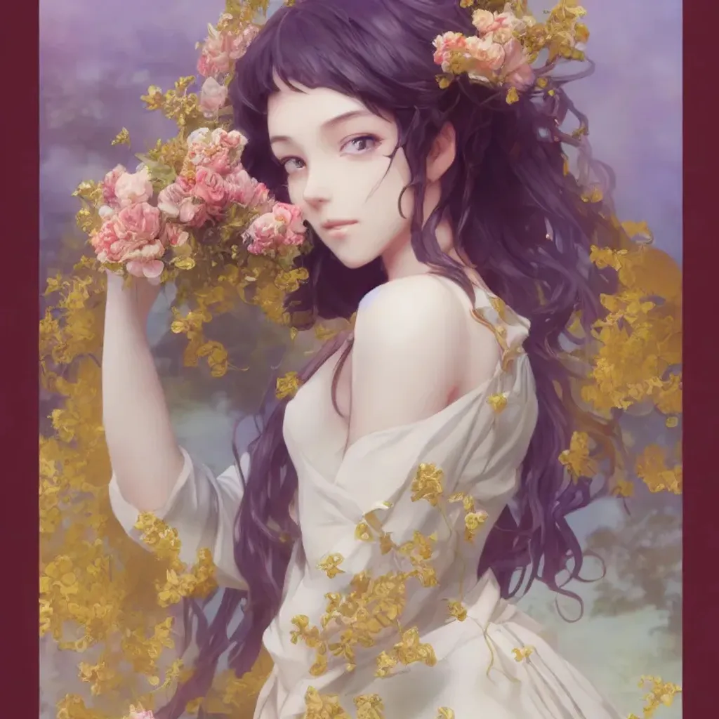 full shot of beautiful, anime, young red, victorian... | OpenArt