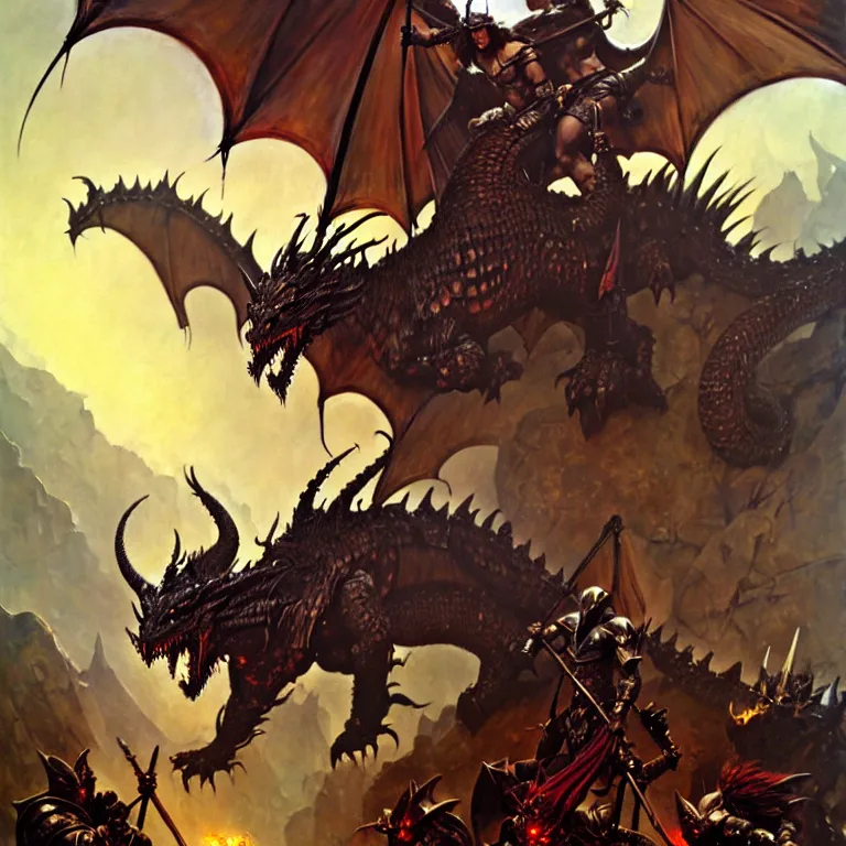 Armored dark elf dragons, dragon knights, cruelty, s... | OpenArt