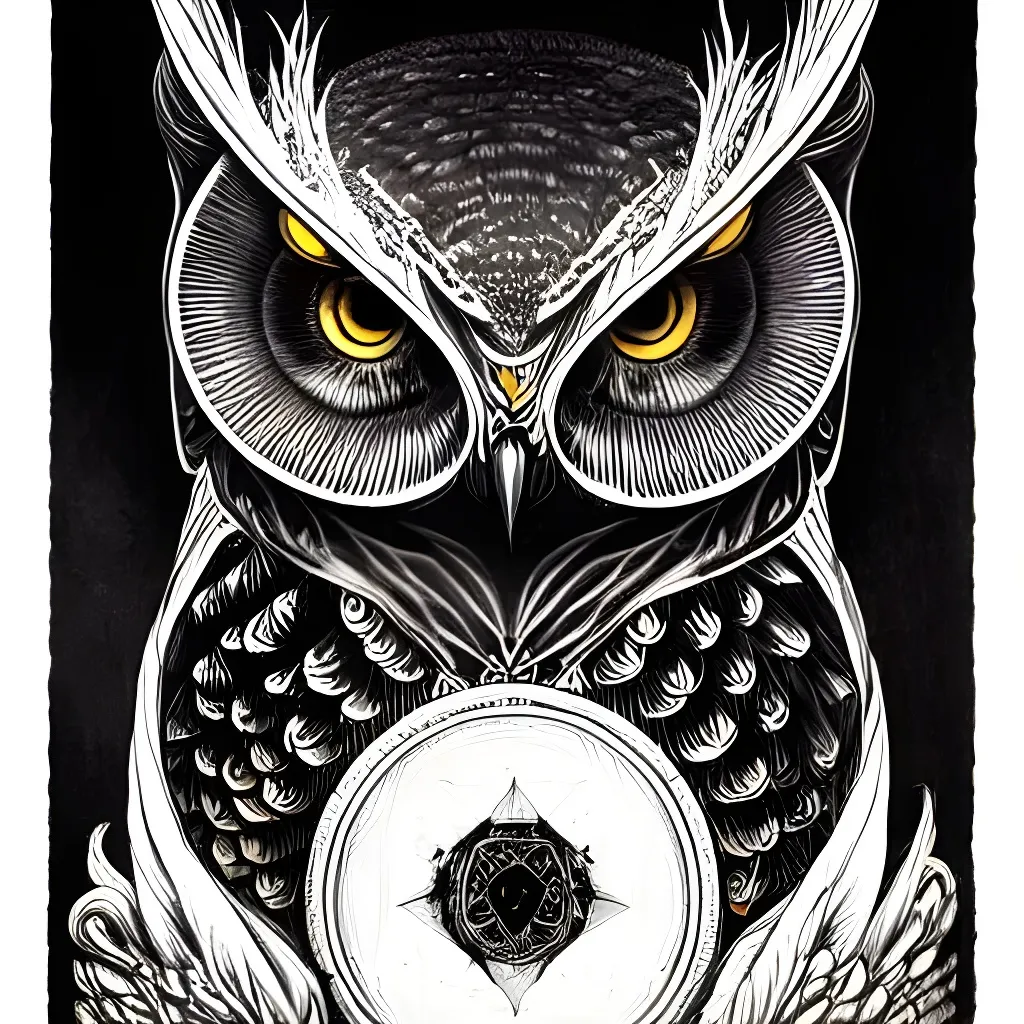 A digital image of a gothic owl, outdoors natural li... | OpenArt