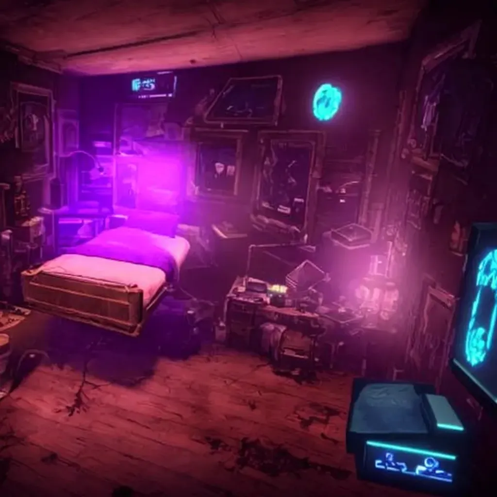 bioshock's rapture in neons in a fort frolic, bedroo... | OpenArt