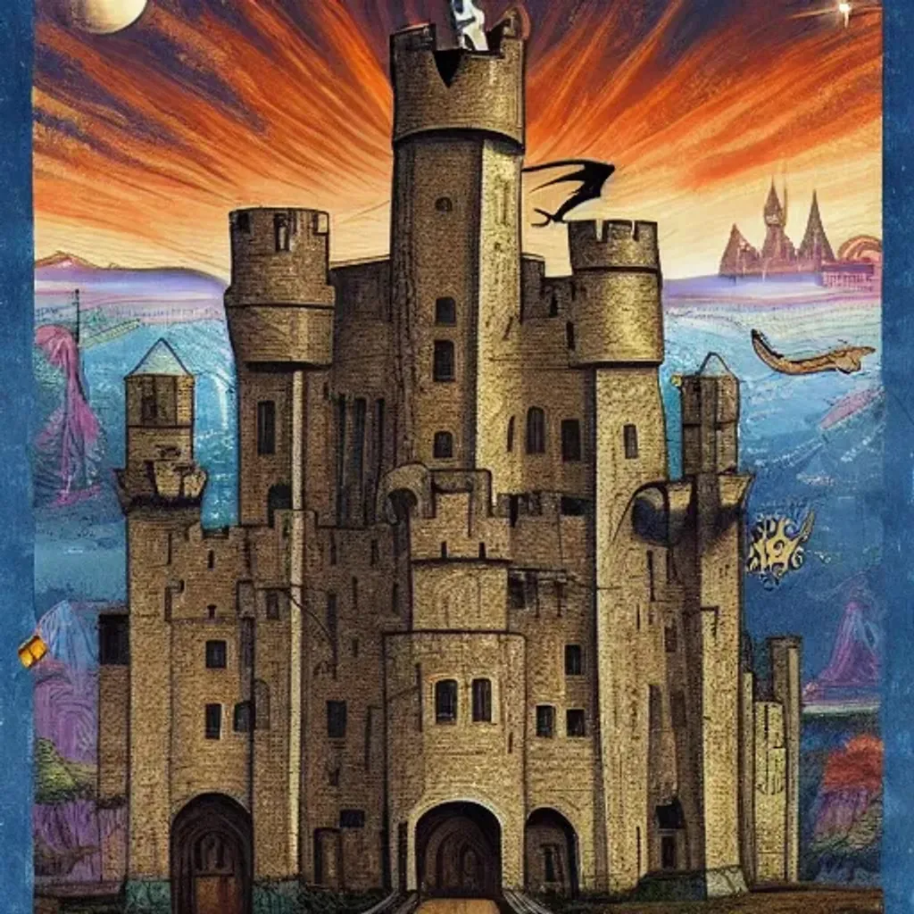medieval castle in the year 4000