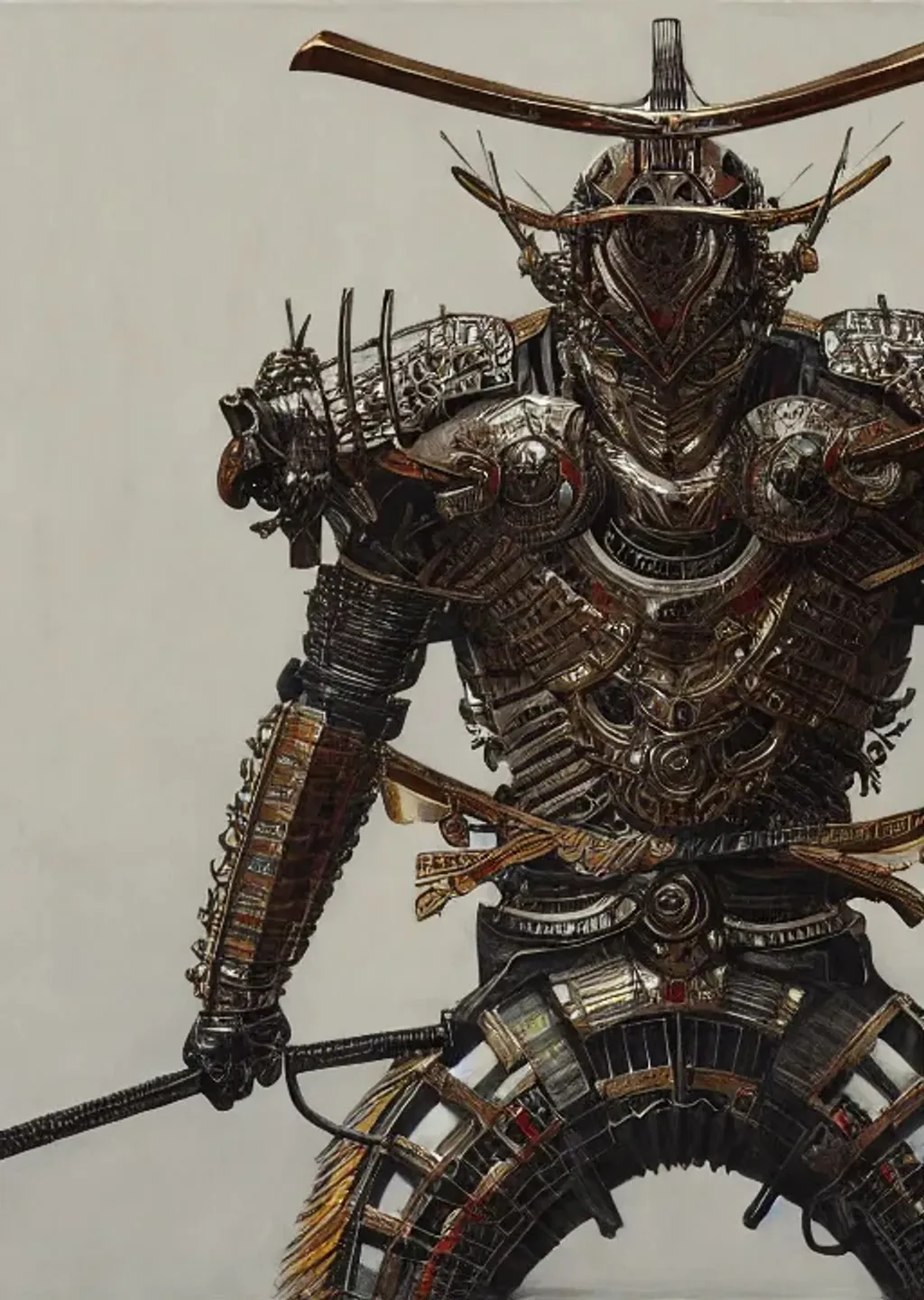 The guyver in intricate samurai armor, japan backdro... | OpenArt
