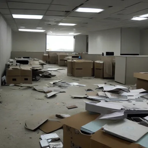 abandoned office in south korea, computers and parts...