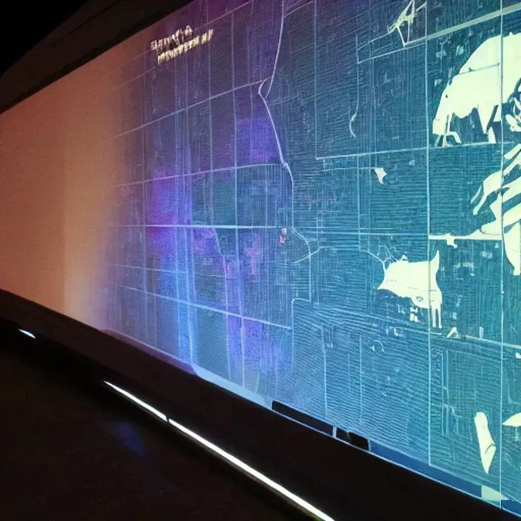 a close up of display screen showing a map of space.... | OpenArt