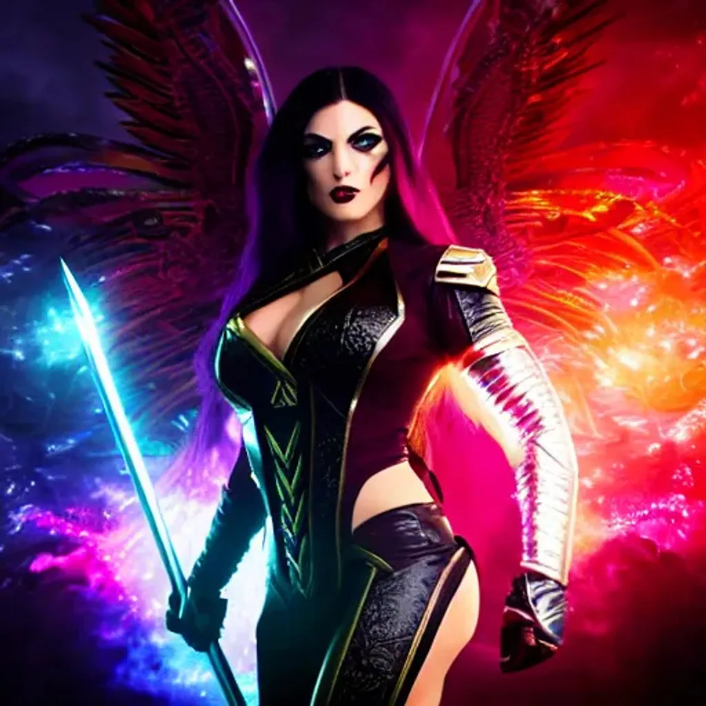 Dystopian city full of beautiful half demon half god... | OpenArt