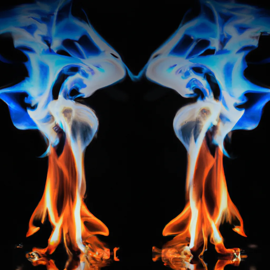 Two totally random flames look like they’re dancing...