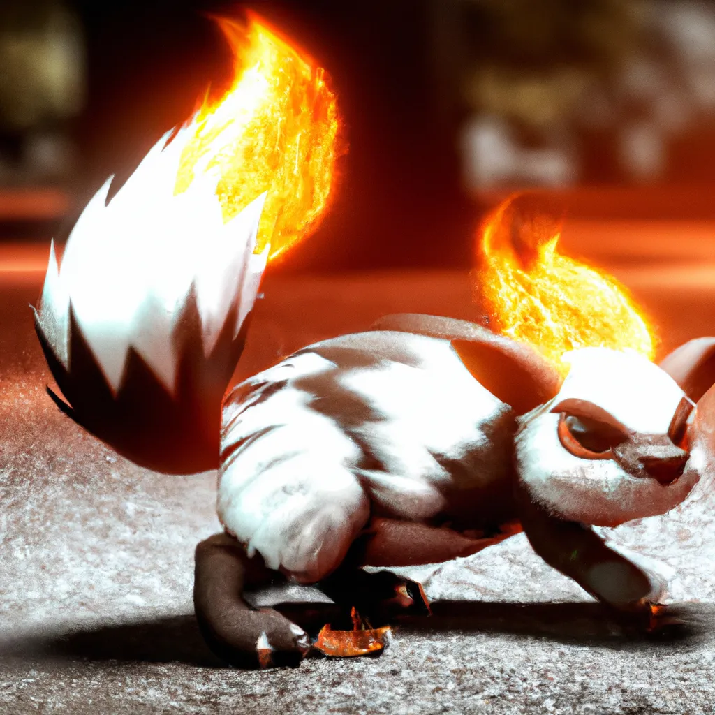fire/ghost type spotted skunk, skunk pokemon, cute p... | OpenArt