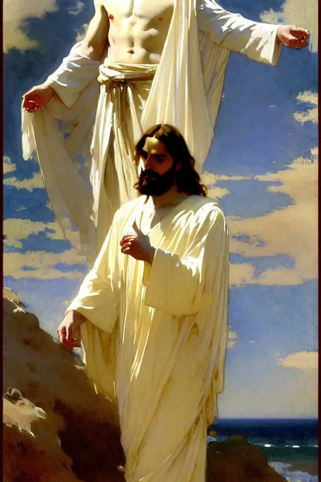 elegant romantic portrait photo of Jesus Christ by g... | OpenArt