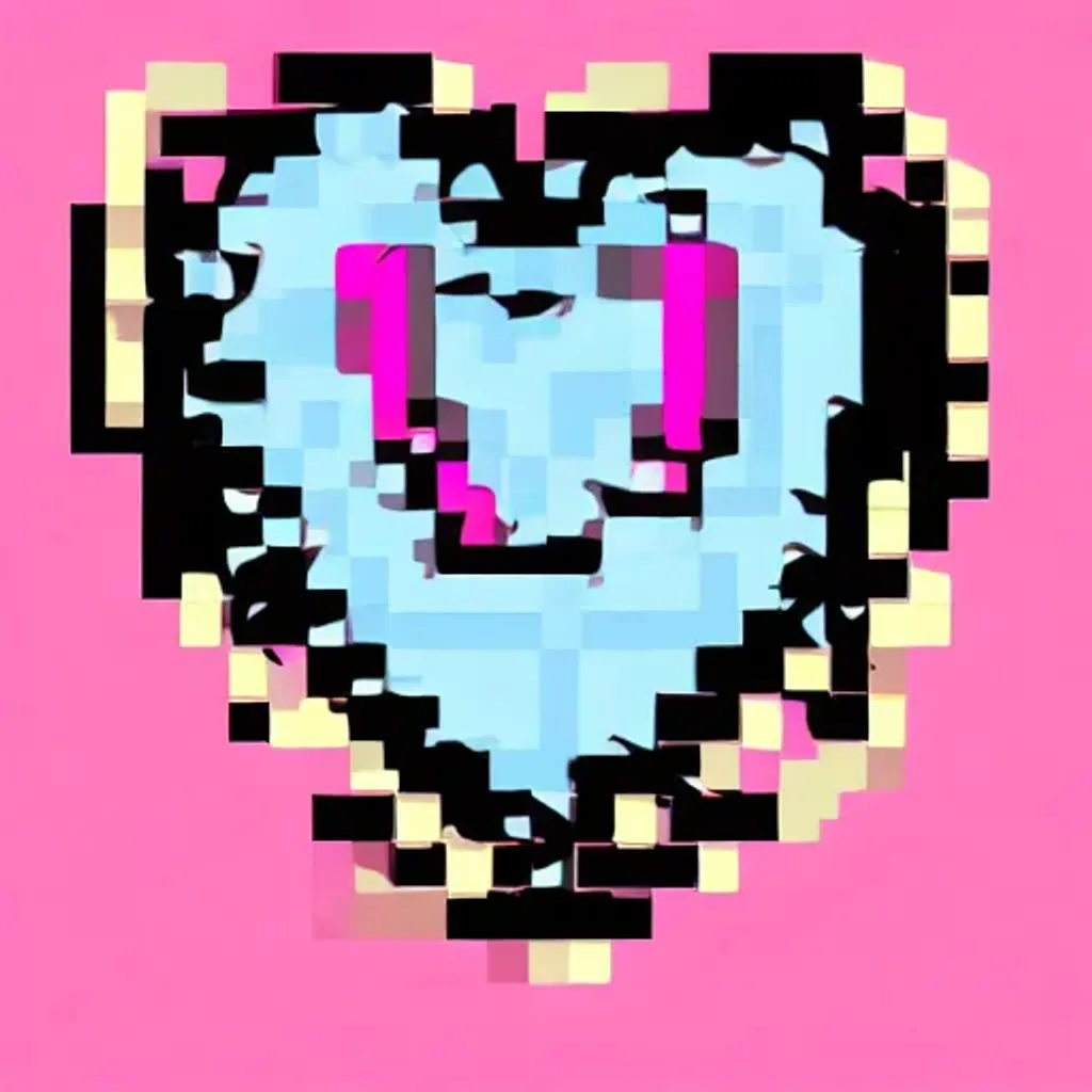 Icon of Basic Solid Pink Heart. video game, virtual... | OpenArt