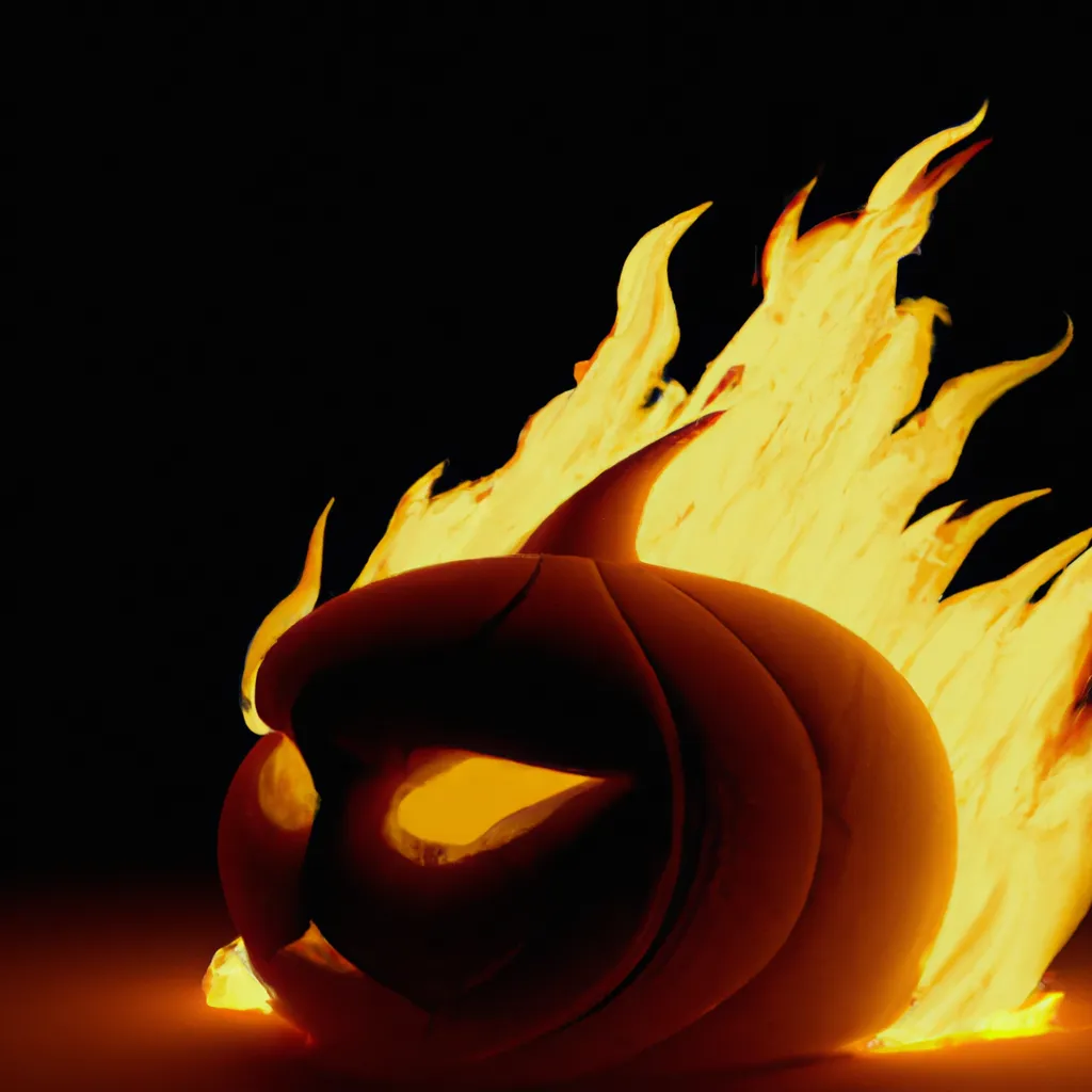 A demoniac sculpted pumpkin, living, fire, realistic... | OpenArt