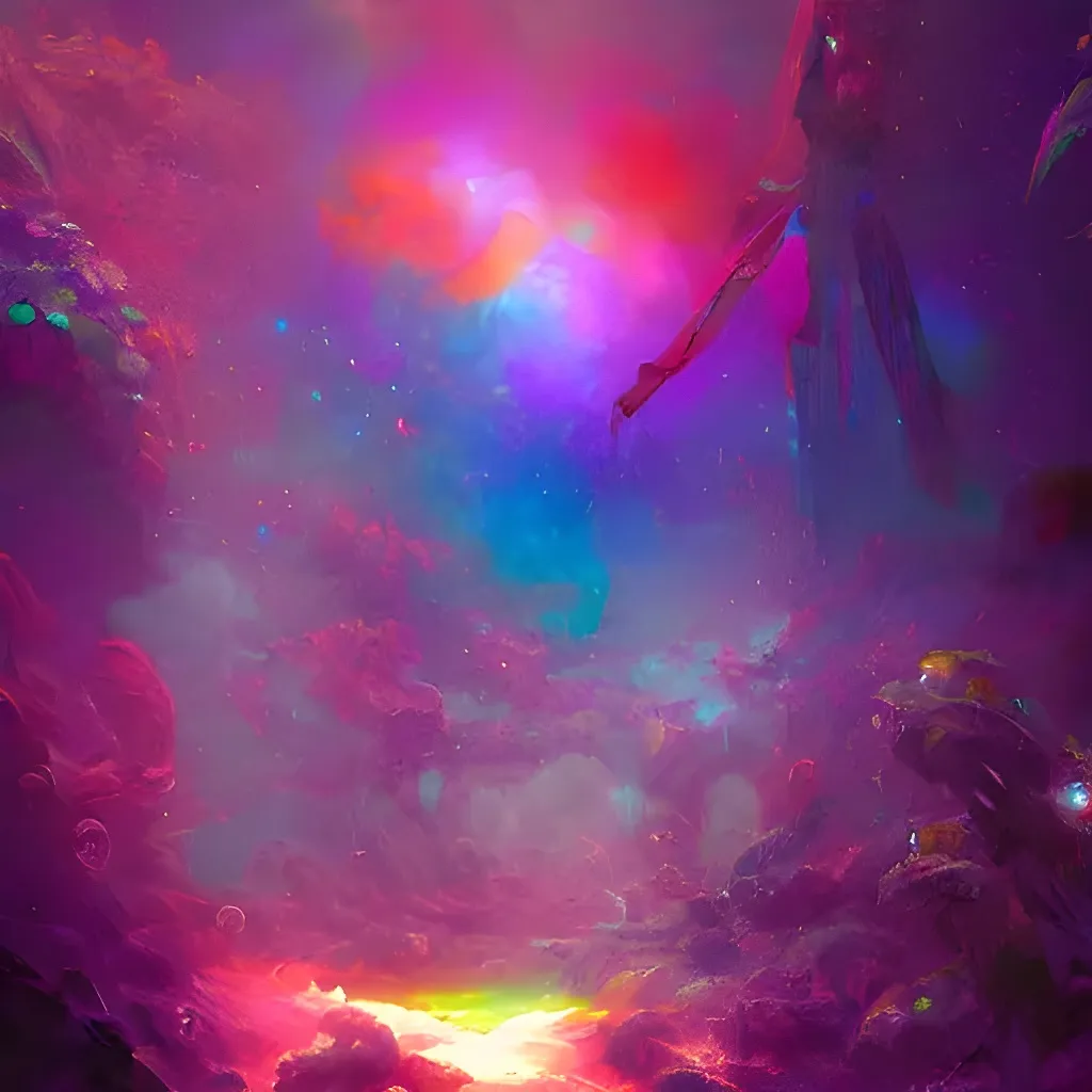 a digital painting of a psychedelic realm where astr... | OpenArt