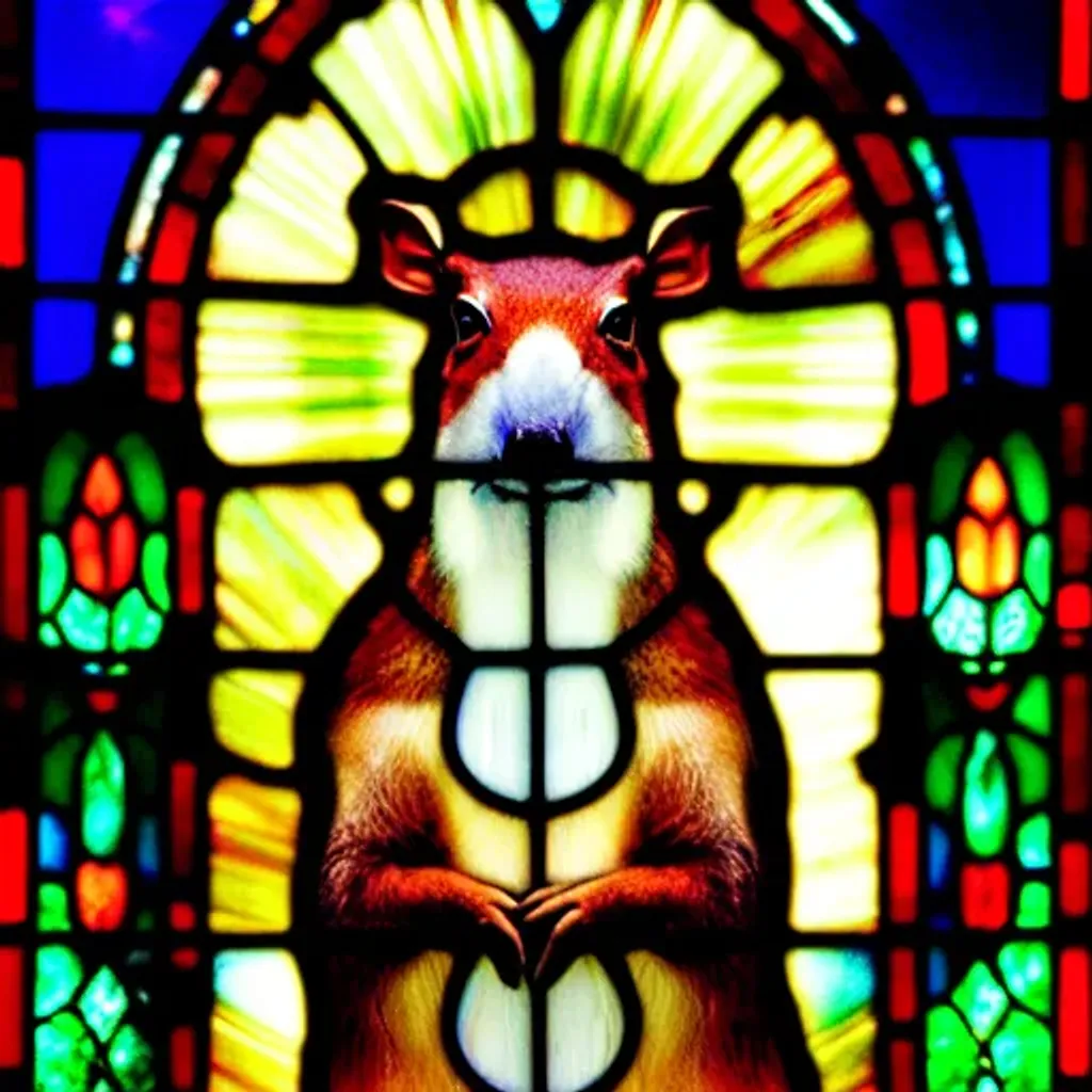 fanciful and surreal magic card as stained glass win... | OpenArt