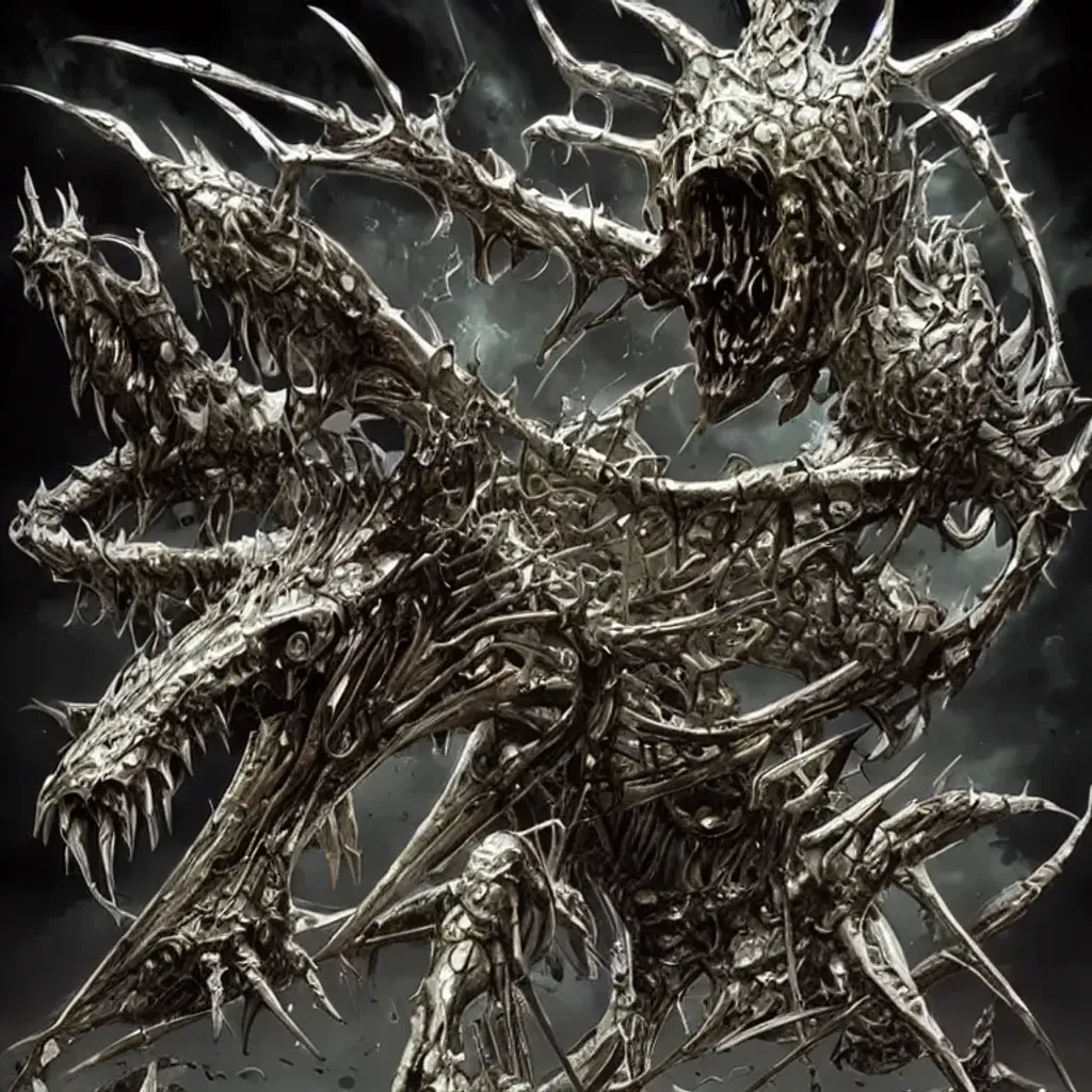 fantasy monster phyrexia infect bone metal insect ar...