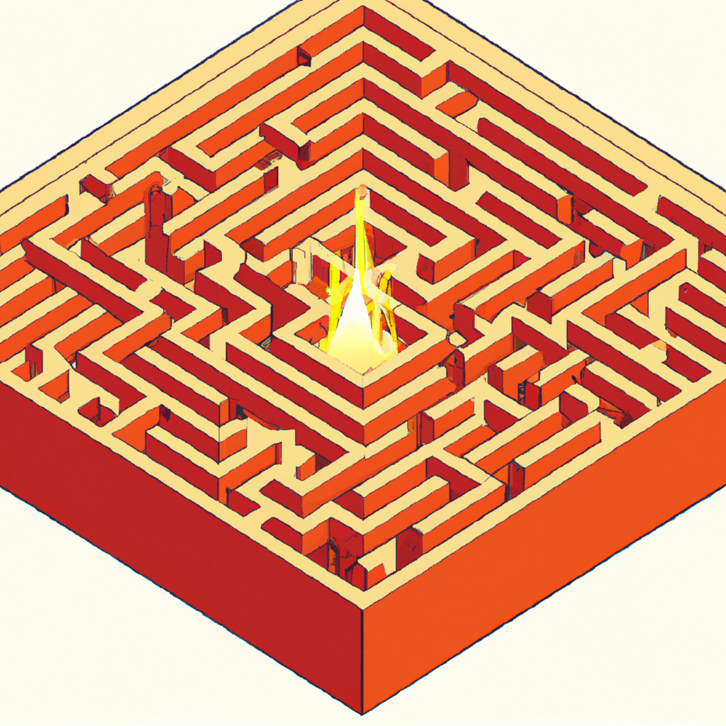 Isometric maze of fire, photorealistic | OpenArt