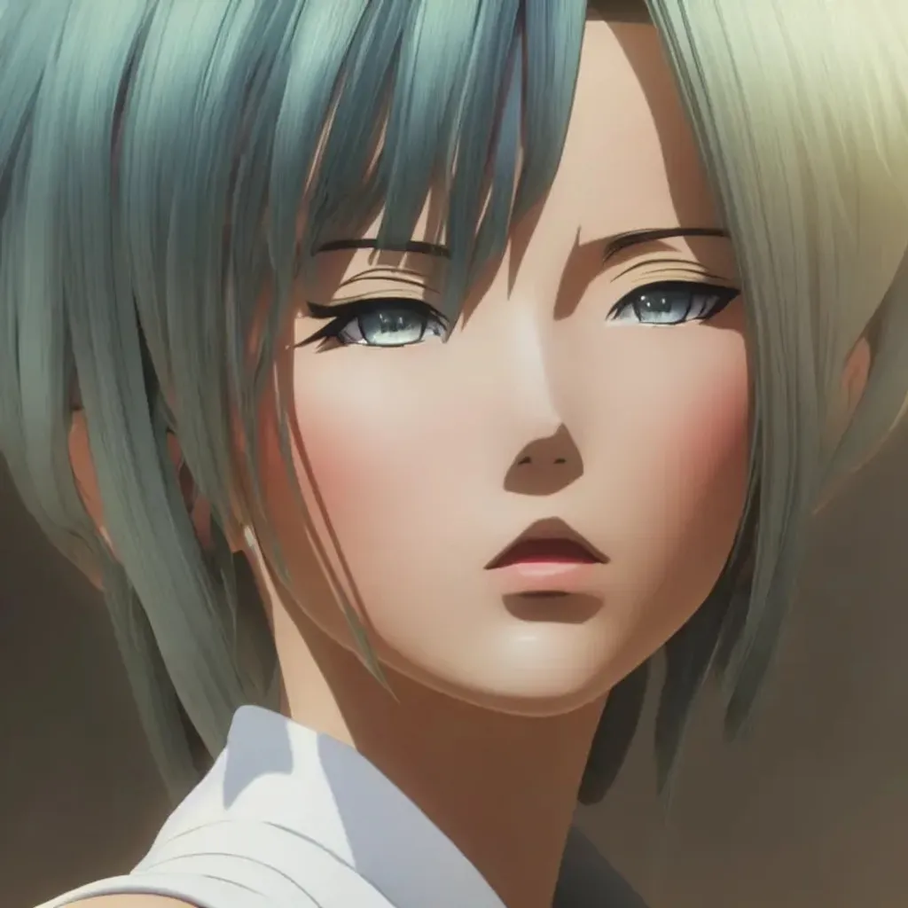 Close-up shot composition of a stylised anime painti... | OpenArt