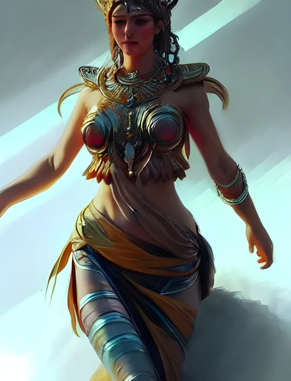 ultra-detailed realistic woman as the goddess Electr... | OpenArt