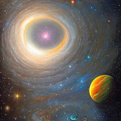 detailed portrait of galaxy by David A. Hardy, | OpenArt