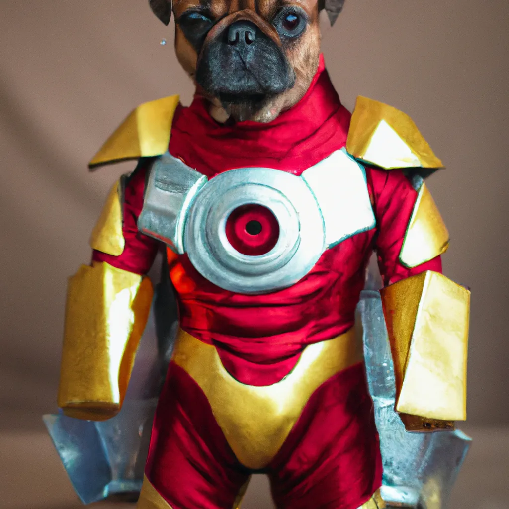 pug in iron man costume | OpenArt