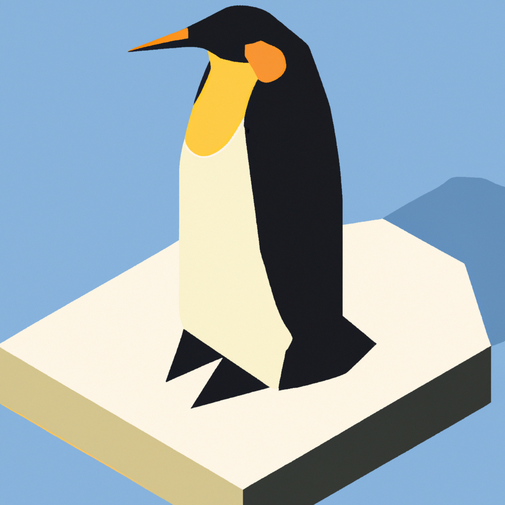 isometric emperor penguin