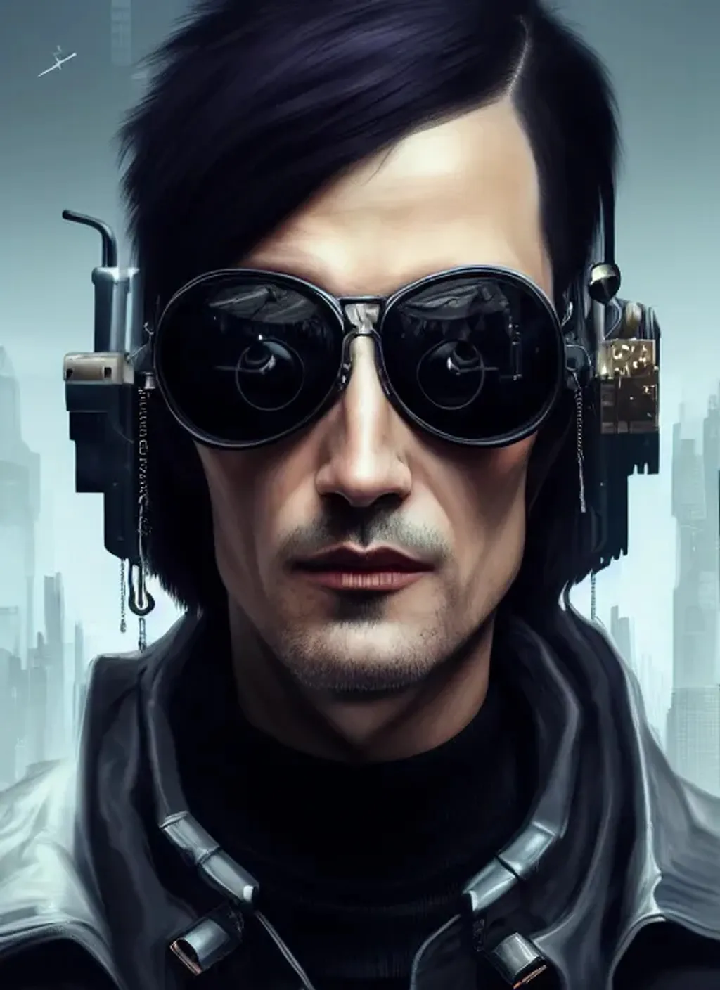 Extremely detailed portrait of cyberpunk young hack... | OpenArt