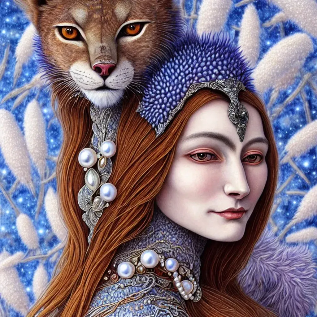 humanoid lady fursona, (Felinoid), by Amanda Sage, m... | OpenArt