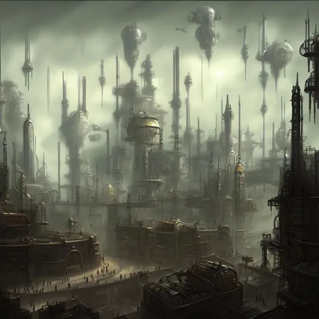 concept art, steam punk, fantasy, large city, future... | OpenArt