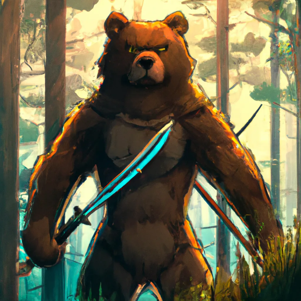 Khabib Nurmagomedov standing next to a grizzly bear... | OpenArt