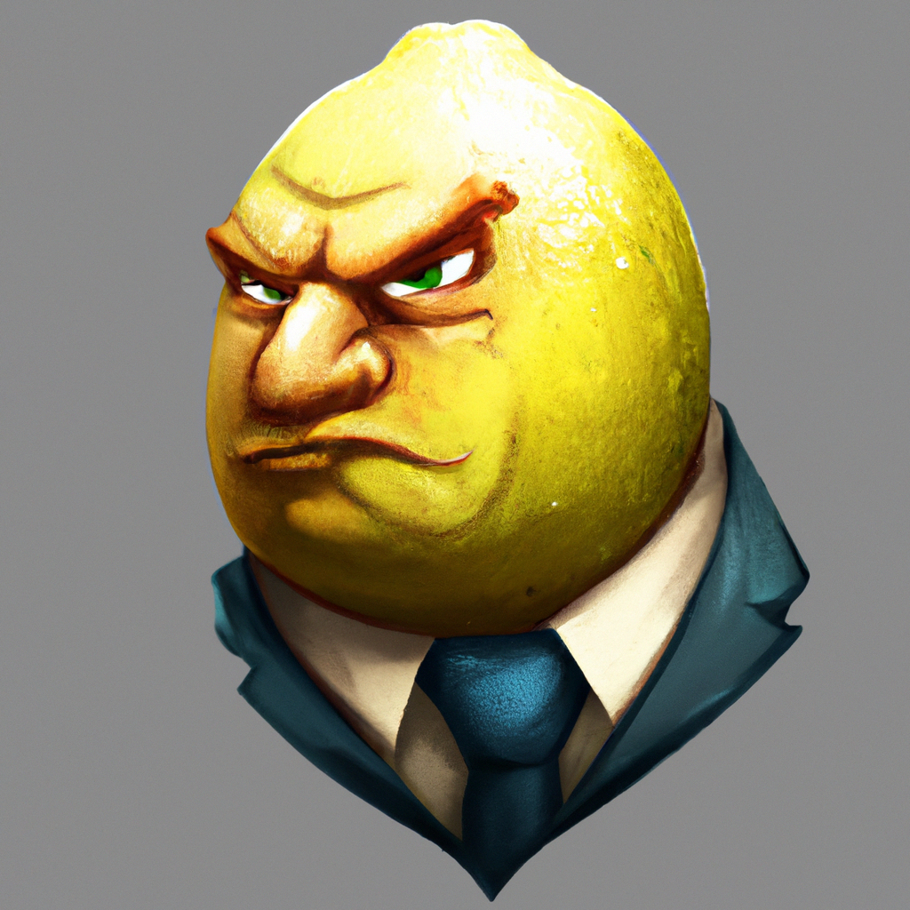 agent 47 as a lemon, digital art | OpenArt