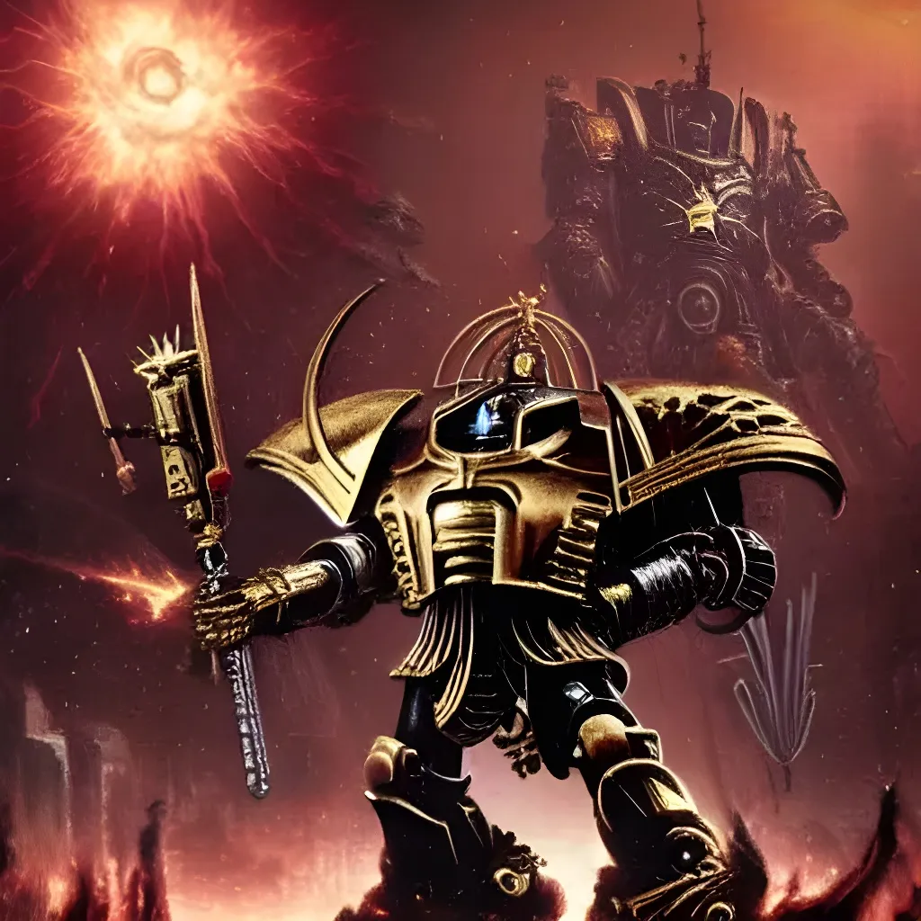 Adeptus Custodes Destroy Cosmic Horror | OpenArt