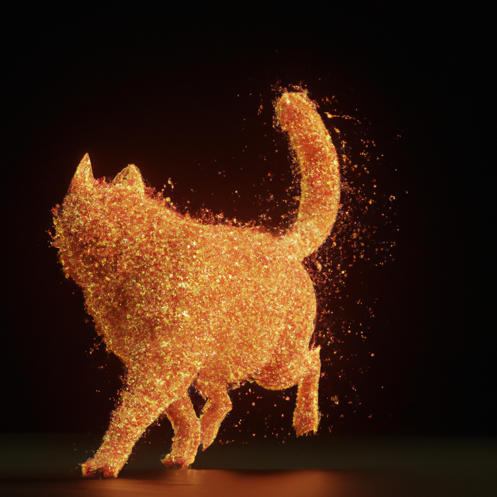Orange cat, hyper realistic, fluffy, explosions, mov...