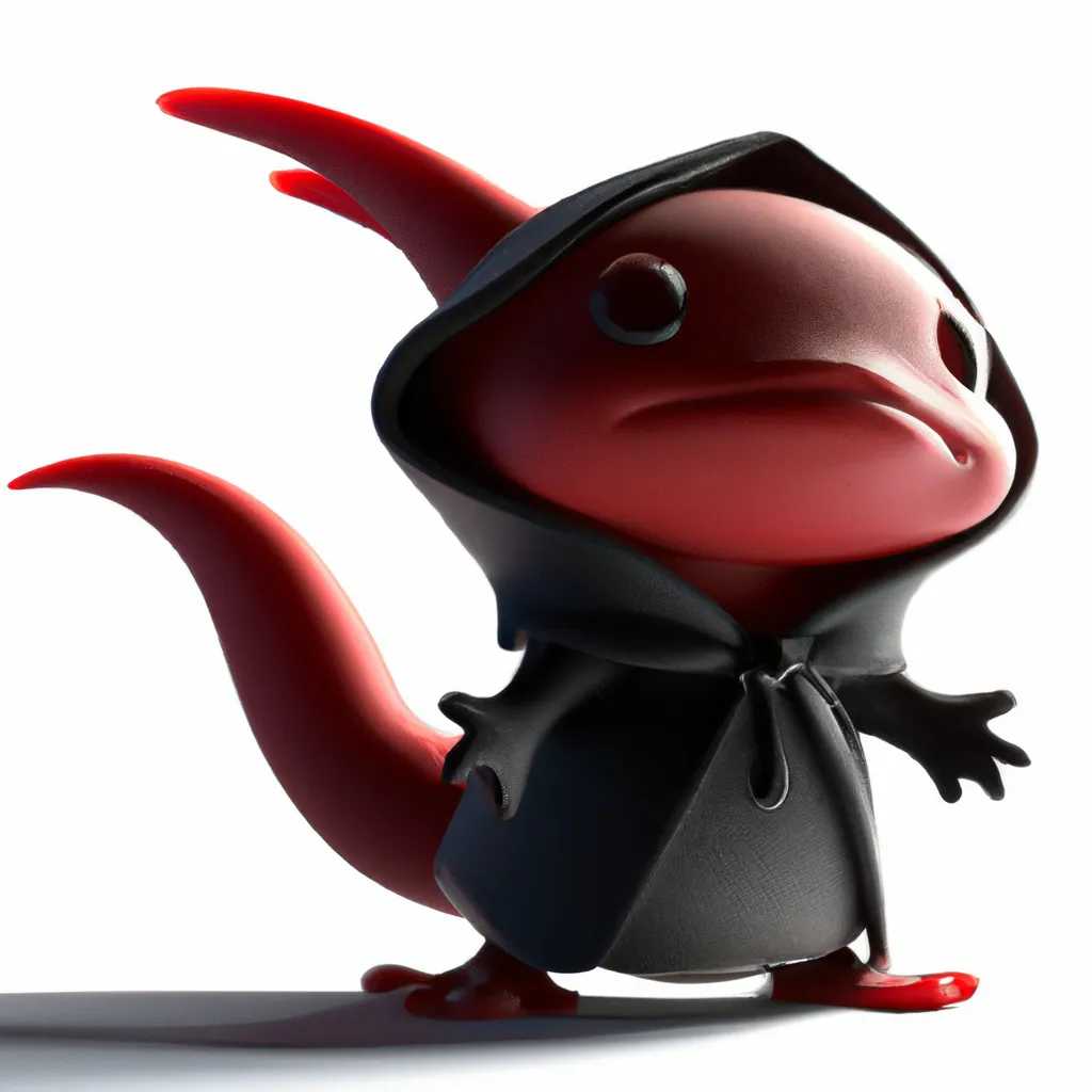 3d octane render of a cute and adorable red axolotl...