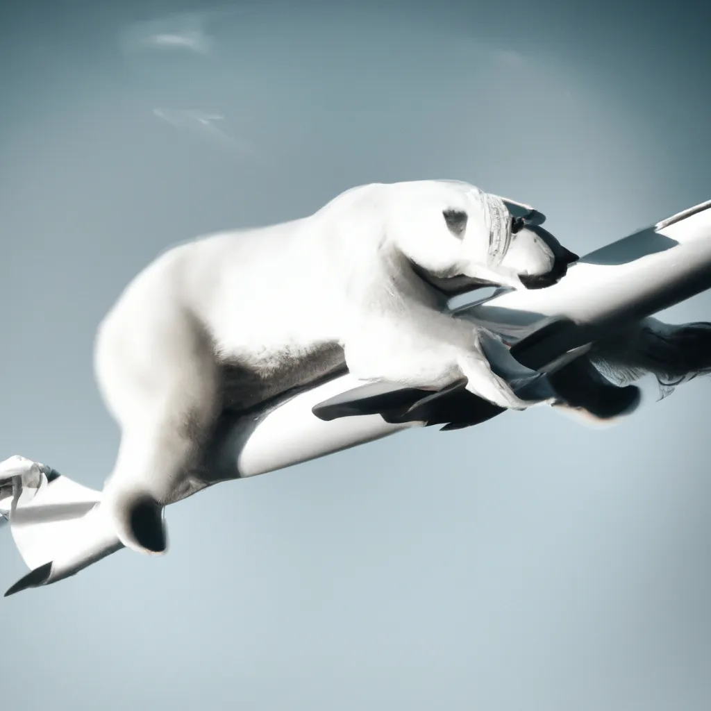 polar bear hanging from a jet, action cinematic shot | OpenArt