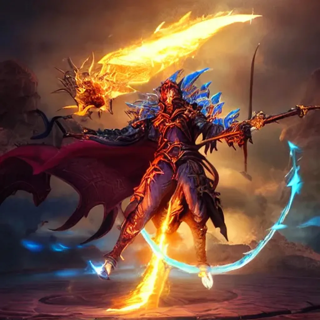 Splash Art of an Armored Mage Channeling Arcane Magi... | OpenArt