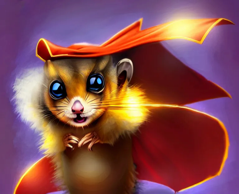 an adorably cute fluffly magical flying squirrel wea... | OpenArt