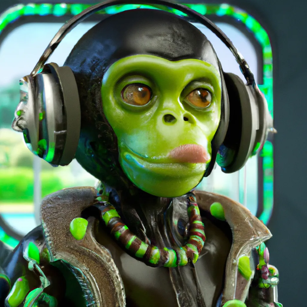 A 3d render Portrait of a Slimey ape monkey, drippin... | OpenArt