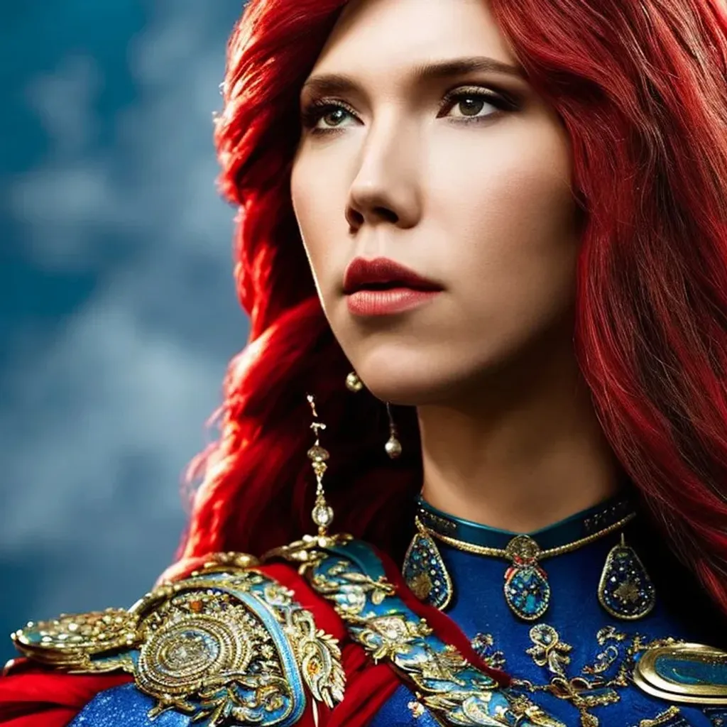 Scarlett Johansson portrait photo of a asia old war... | OpenArt