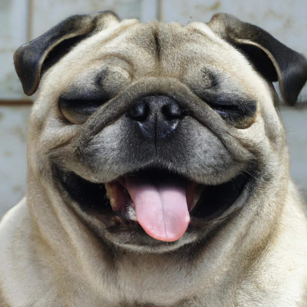 pug smiling