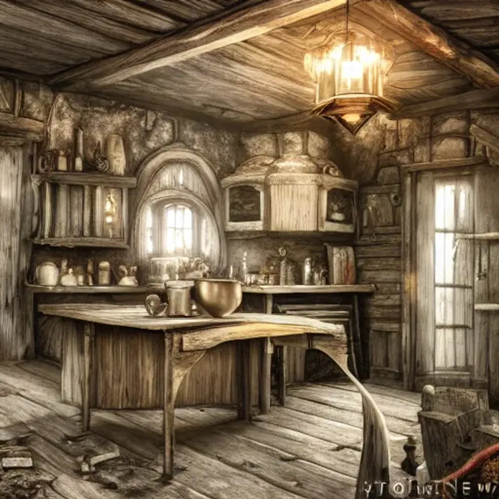 Tragic photo of magical cottage interior. Award-winn... | OpenArt