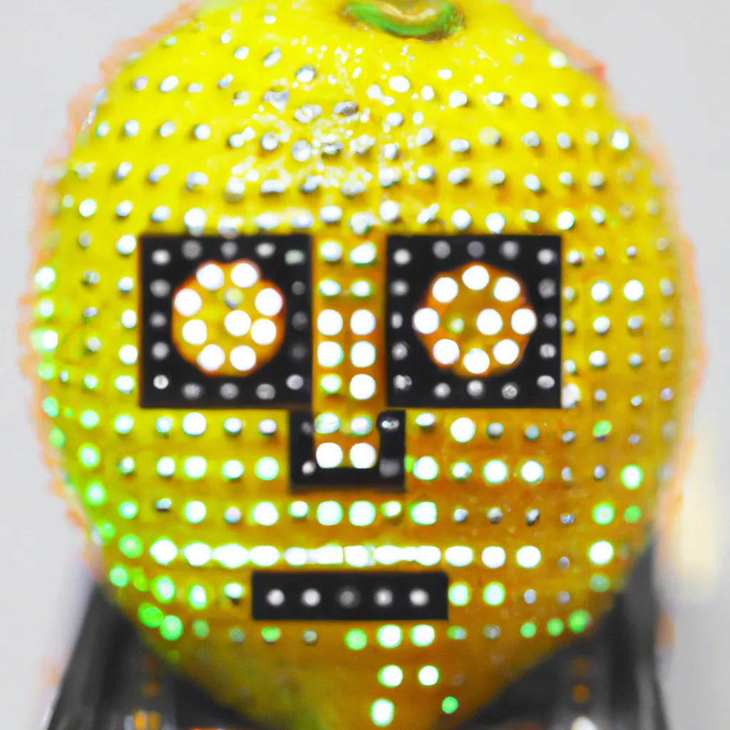 lemon robot dot matrix screen Xenon Lamp, yellow, ci... | OpenArt
