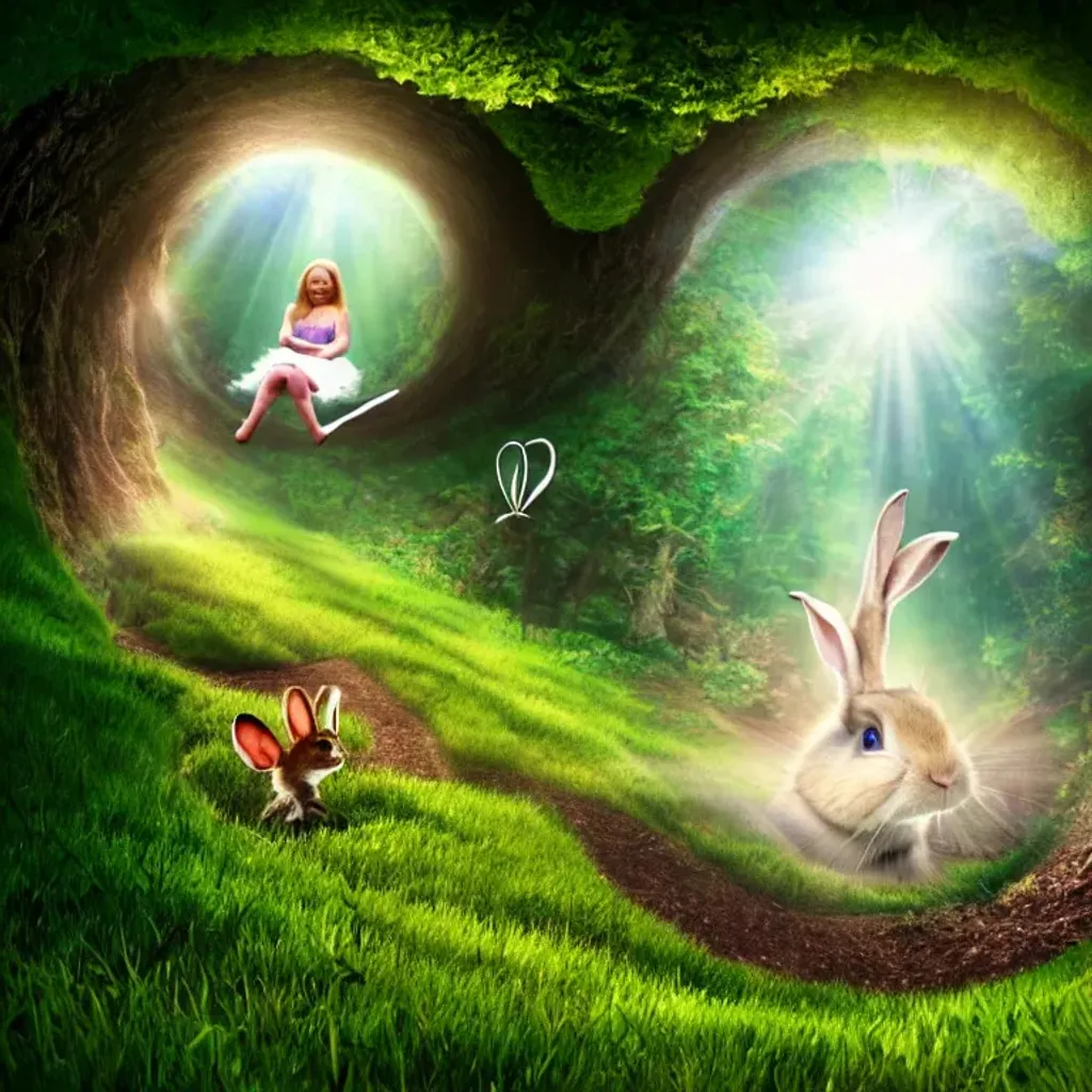 Falling down the rabbit hole of life | OpenArt