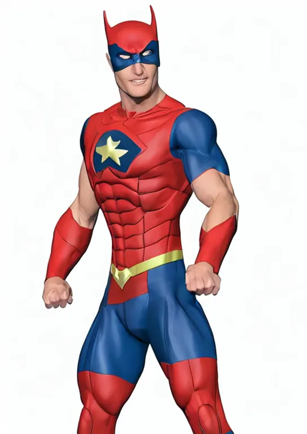 Recreate base image as a real superhero in realistic... | OpenArt