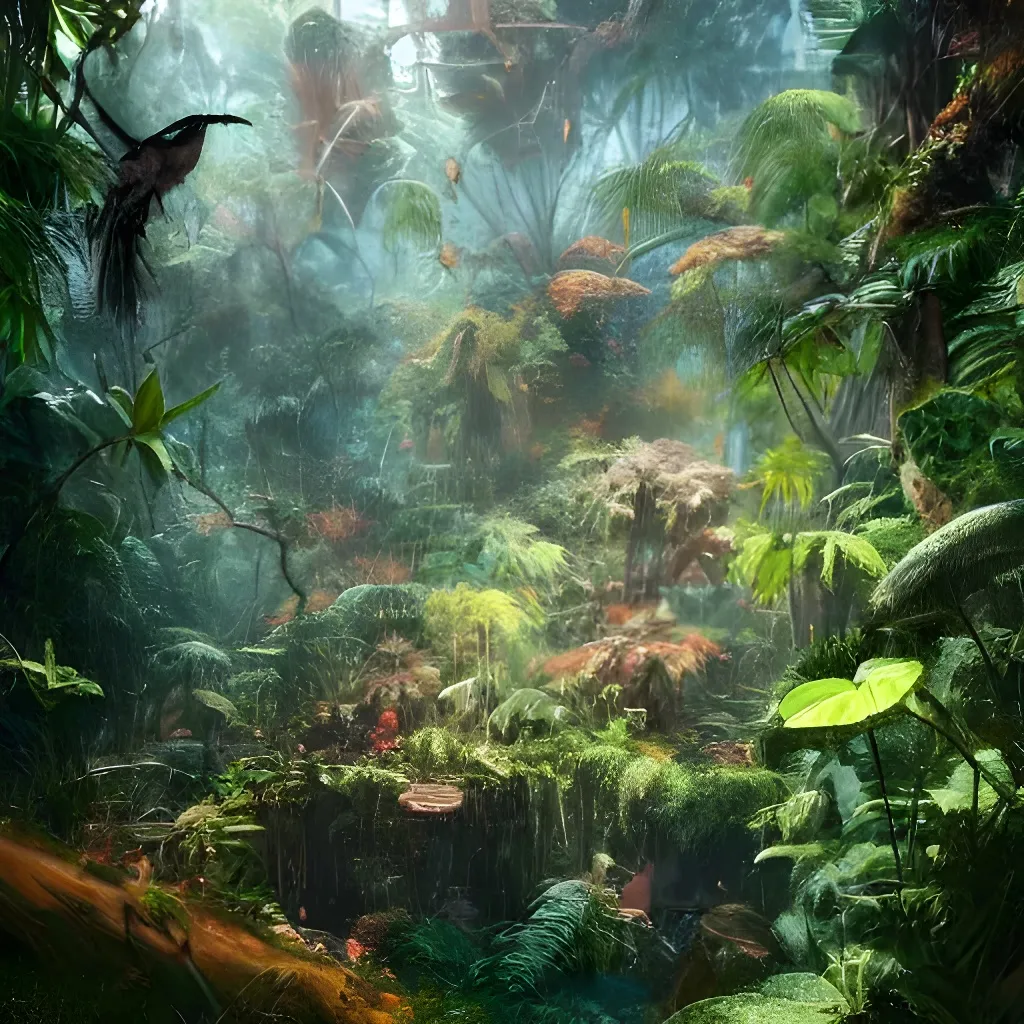 "Rainforest with animals and plants!!!" a breathtaki... | OpenArt