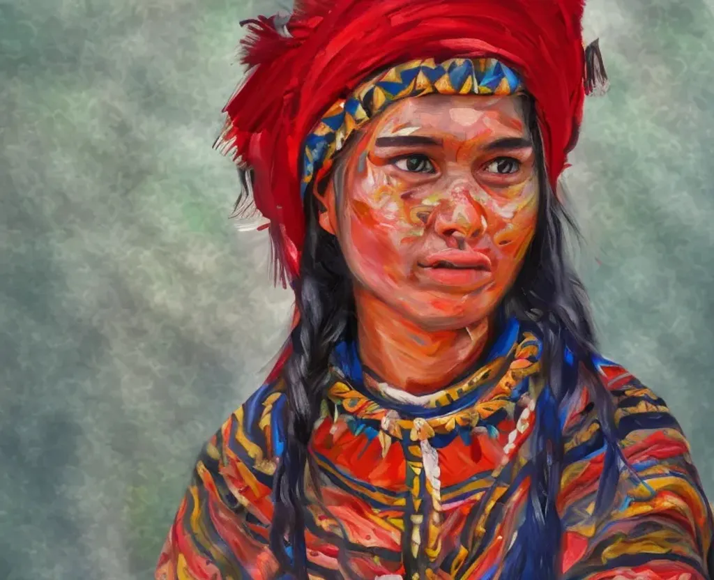 Sami woman in traditional Scandinavian dress | OpenArt