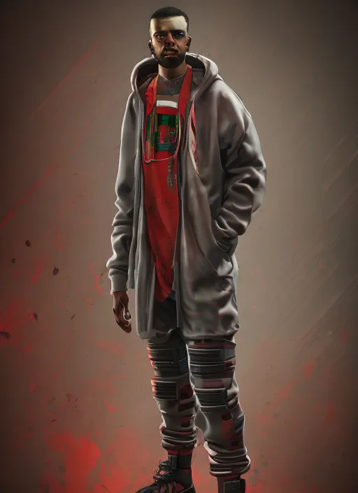 full body portrait of cyberpunk wearing Gucci clothe... | OpenArt