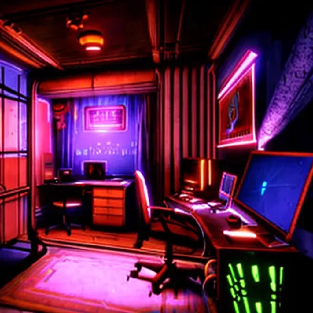bioshock's rapture in neons in a fort frolic, bedroo... | OpenArt